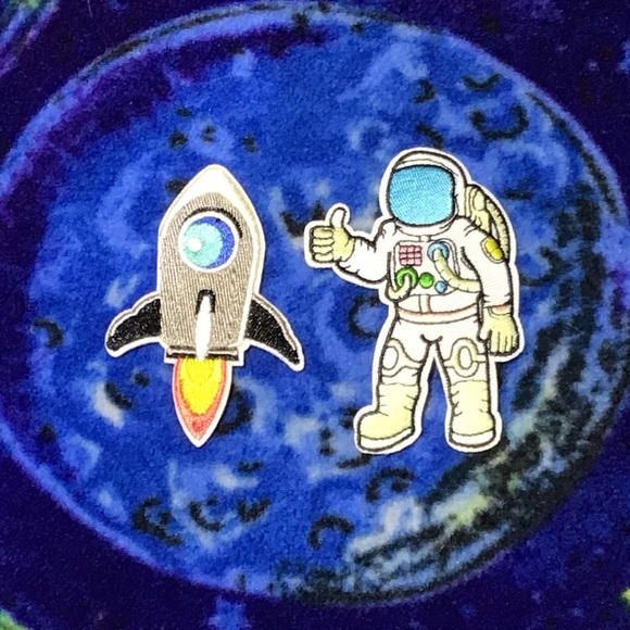 Accessories | Astronaut And Rocket Ship Iron On Patch Set | Poshmark